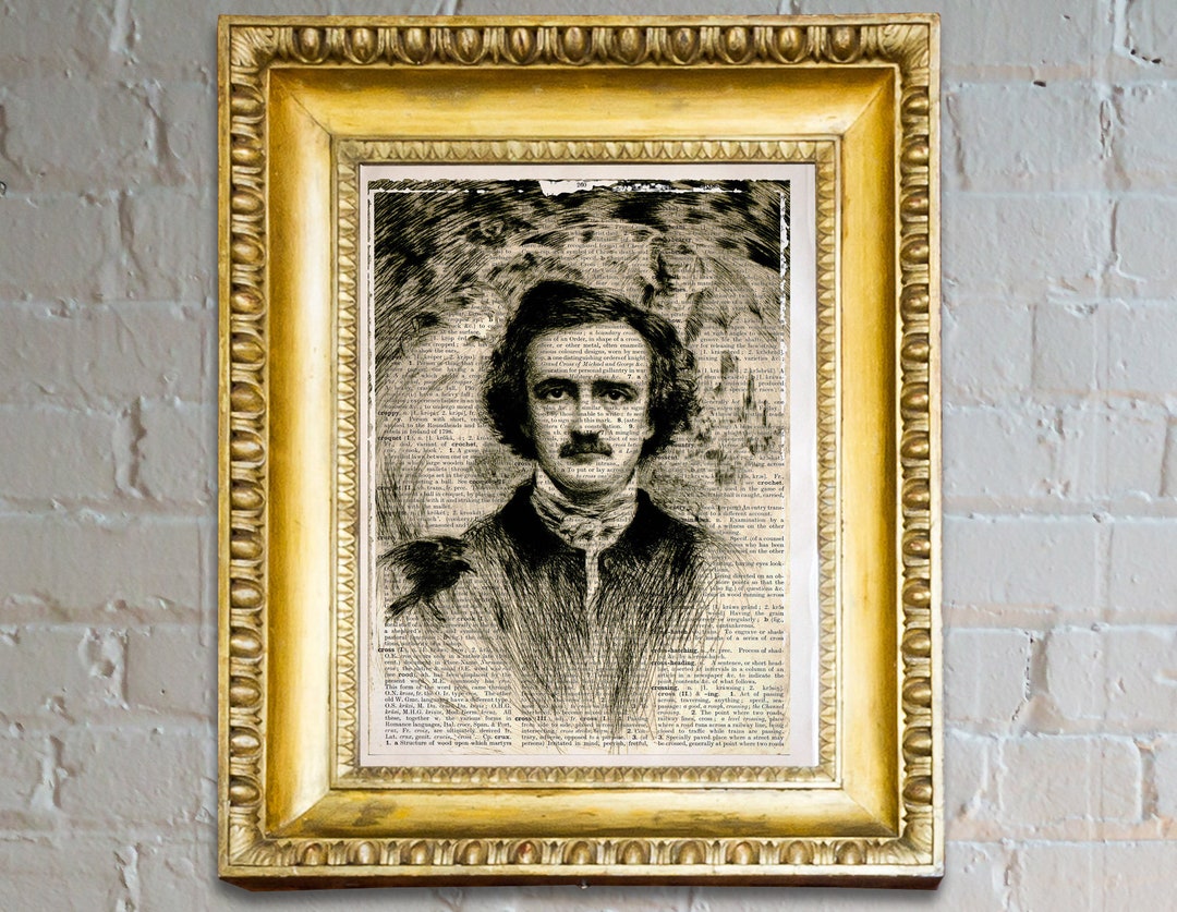 Edgar Allan Poe World - Vintage Page, Victorian Gothic Decor, Gothic ...