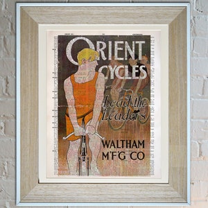 Orient Cycles - Poster Literary Gift, Art Nouveau, Gift, Real Vintage ...