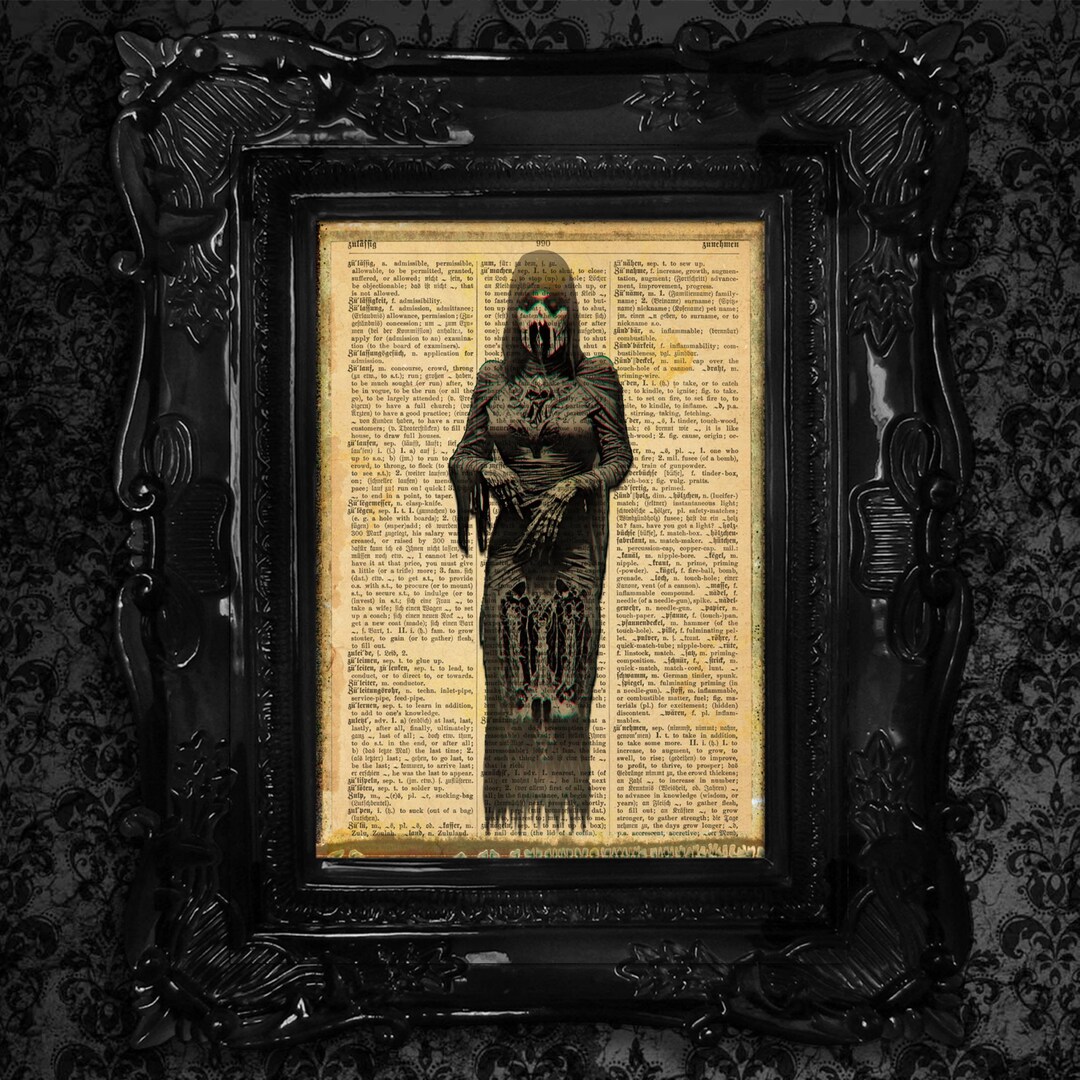 Memento Mori Limited Edition Art, Vintage Dictionary Art Prints, Horror ...
