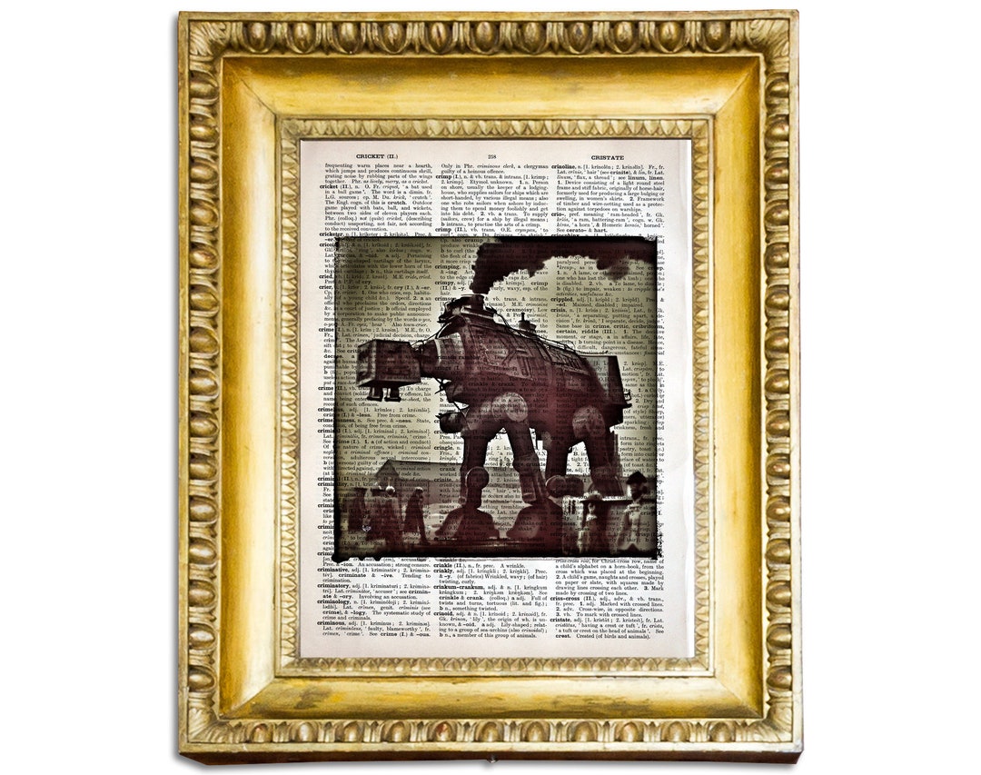 History of AT-AT 027 Collage Dark Art Print Real Vintage Page ...