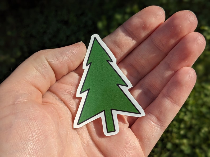 Set of 3 Green Pine Trees Sticker, Christmas Trees, Vinyl Die-cut ...
