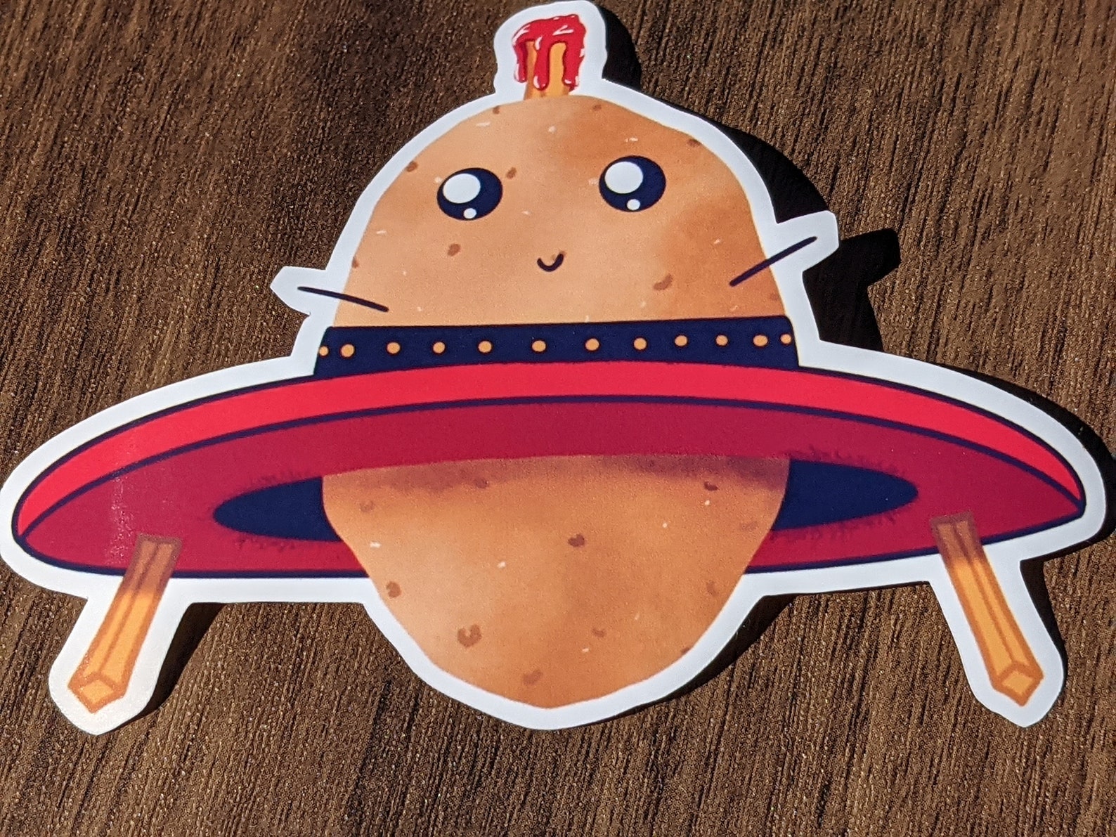 Cute Potato Ship Sticker Funny Potatoes Vinyl Decal Water - Etsy