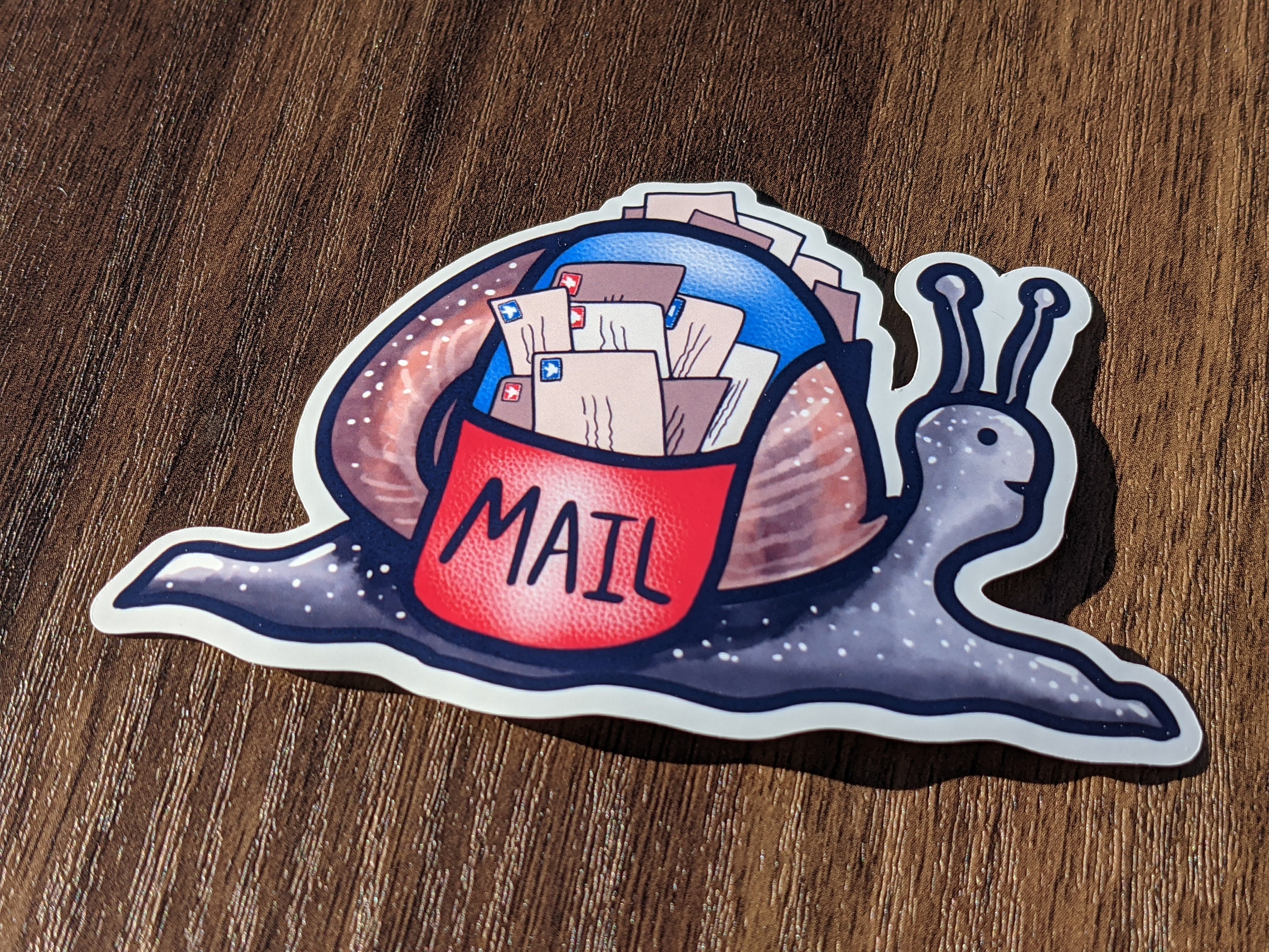 Cute Snail Mail Sticker, Snail Decal, Snail Vinyl Sticker, Waterproof ...