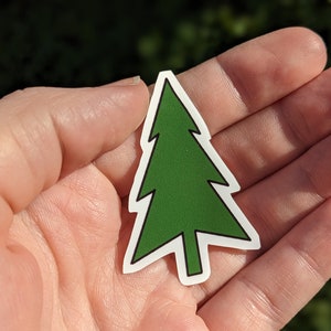 Set of 3 Green Pine Trees Sticker, Christmas Trees, Vinyl Die-cut ...