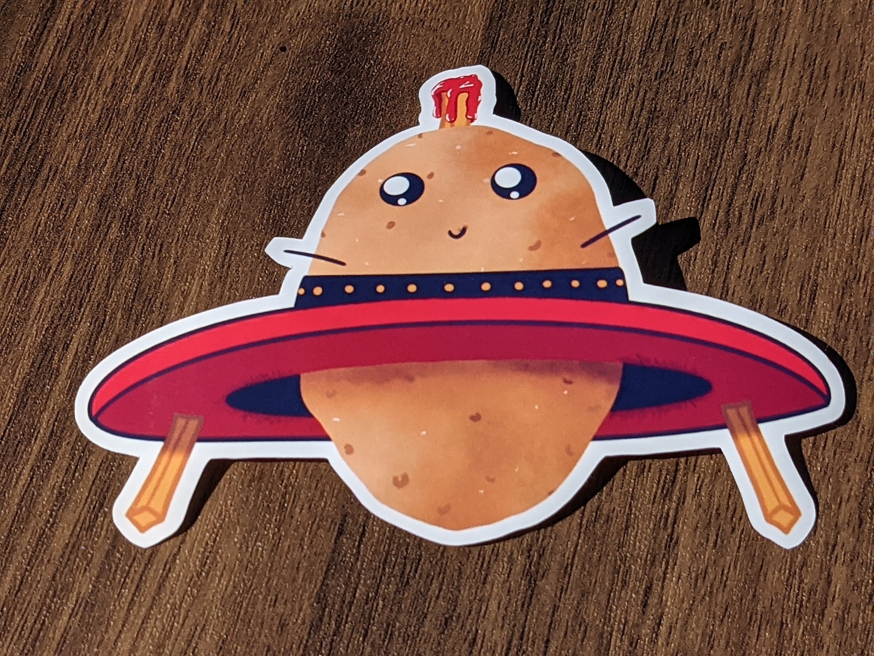 Cute Potato Ship Sticker Funny Potatoes Vinyl Decal Water | Etsy