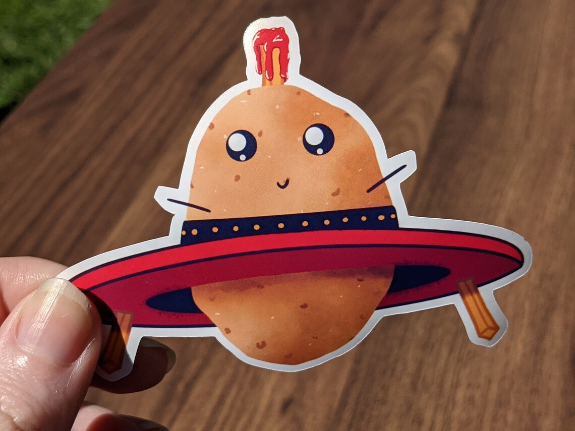 Cute Potato Ship Sticker Funny Potatoes Vinyl Decal Water - Etsy
