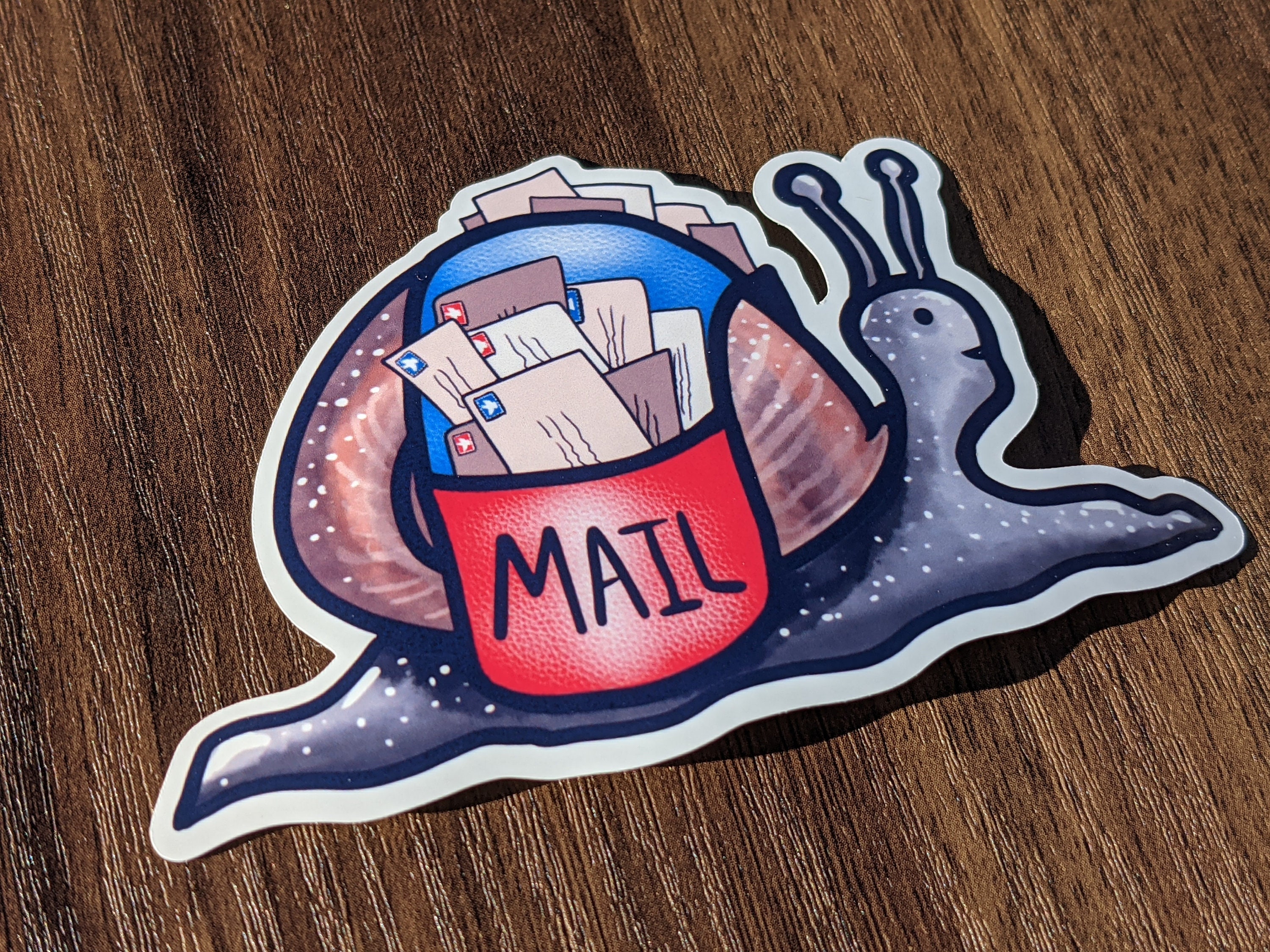 Cute Snail Mail Sticker, Snail Decal, Snail Vinyl Sticker, Waterproof ...