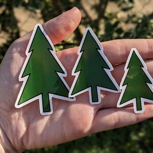 Set of 3 Green Pine Trees Sticker, Christmas Trees, Vinyl Die-cut ...