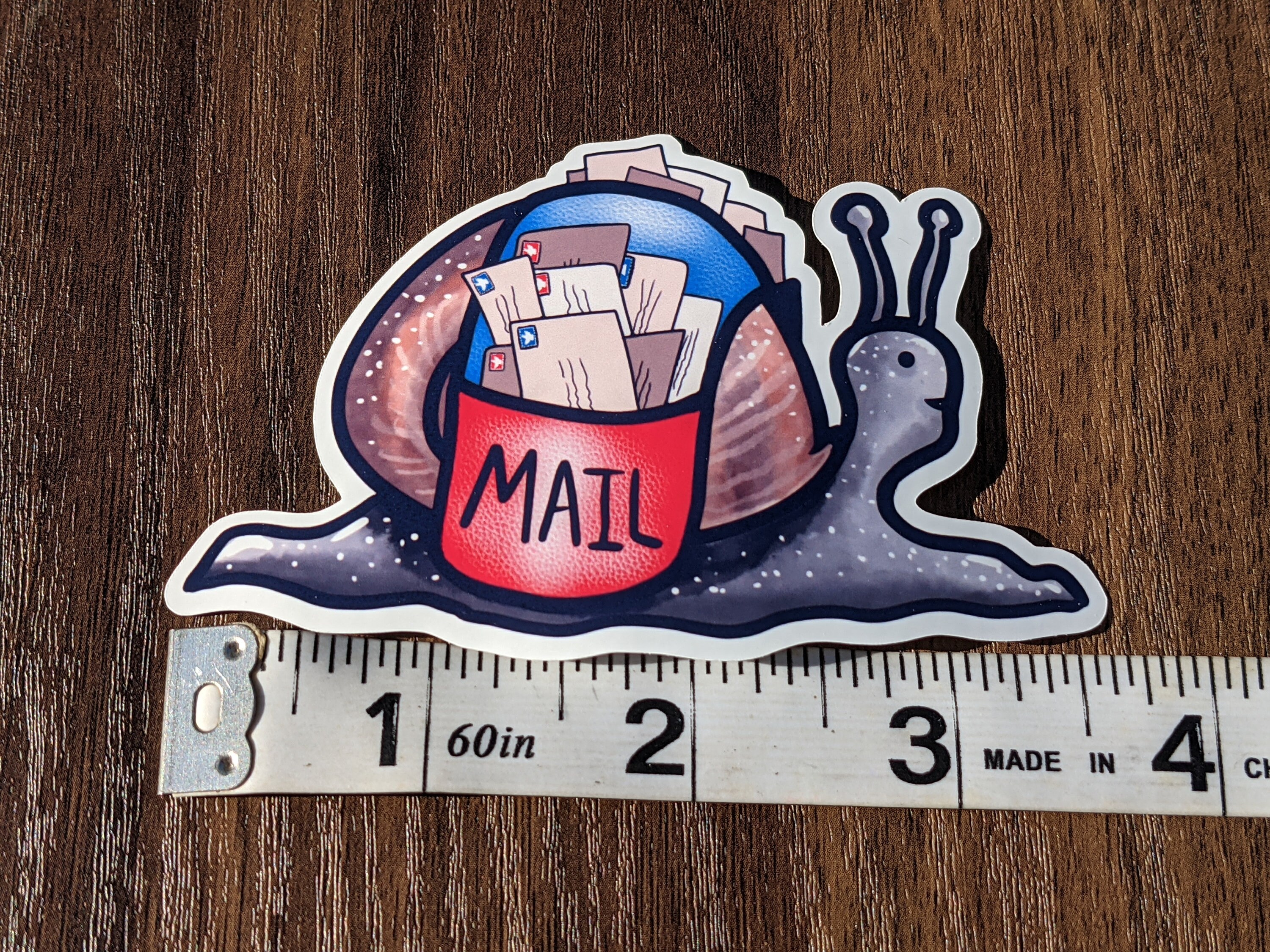 Cute Snail Mail Sticker, Snail Decal, Snail Vinyl Sticker, Waterproof ...