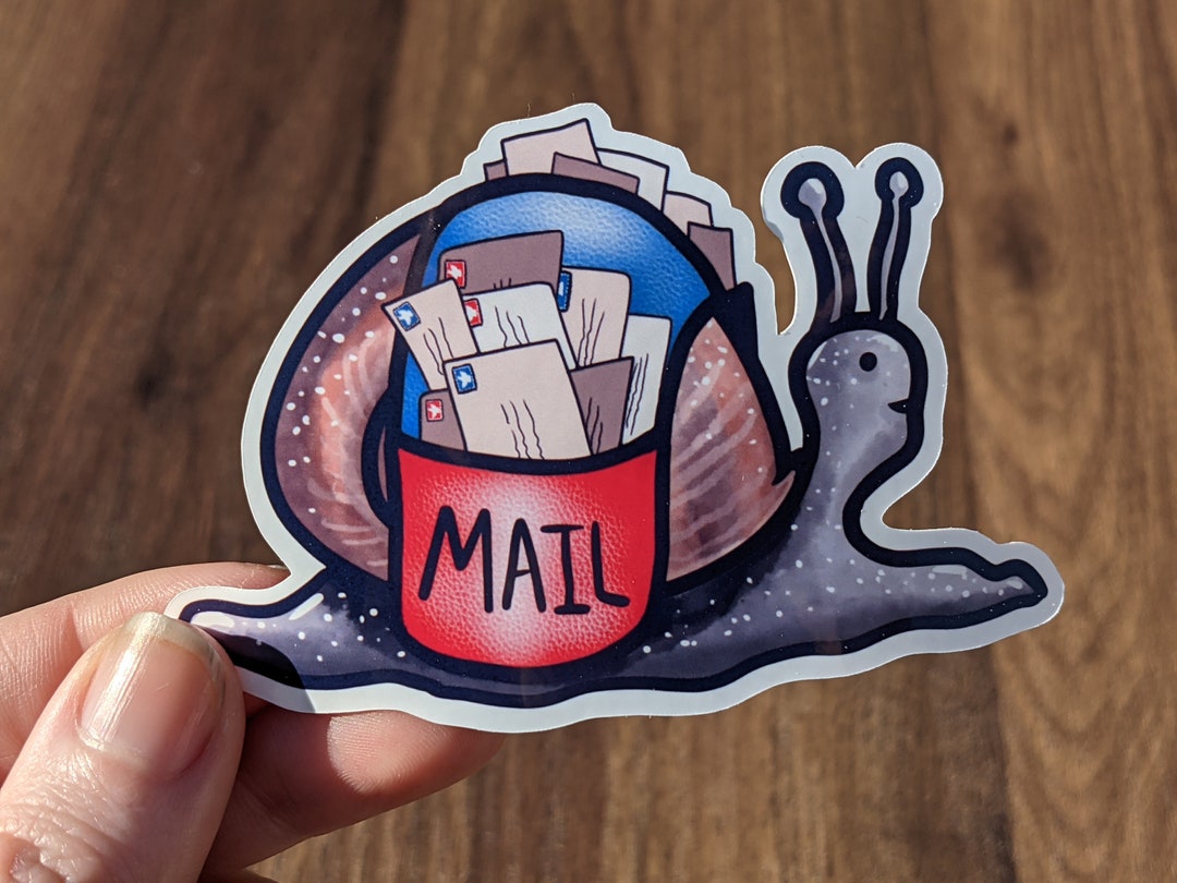 Cute Snail Mail Sticker, Snail Decal, Snail Vinyl Sticker, Waterproof ...