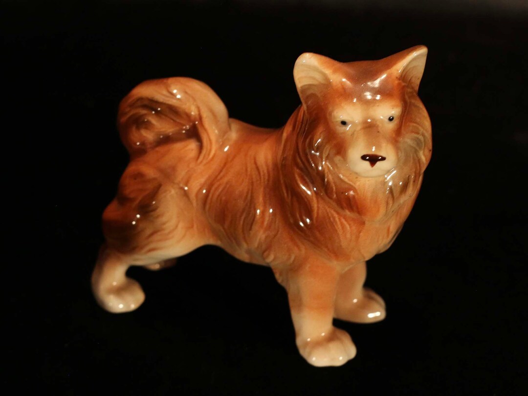 Vintage 4" Tall Akita Spitz Dog Figurine Akita Spitz Owner Gift Akita ...