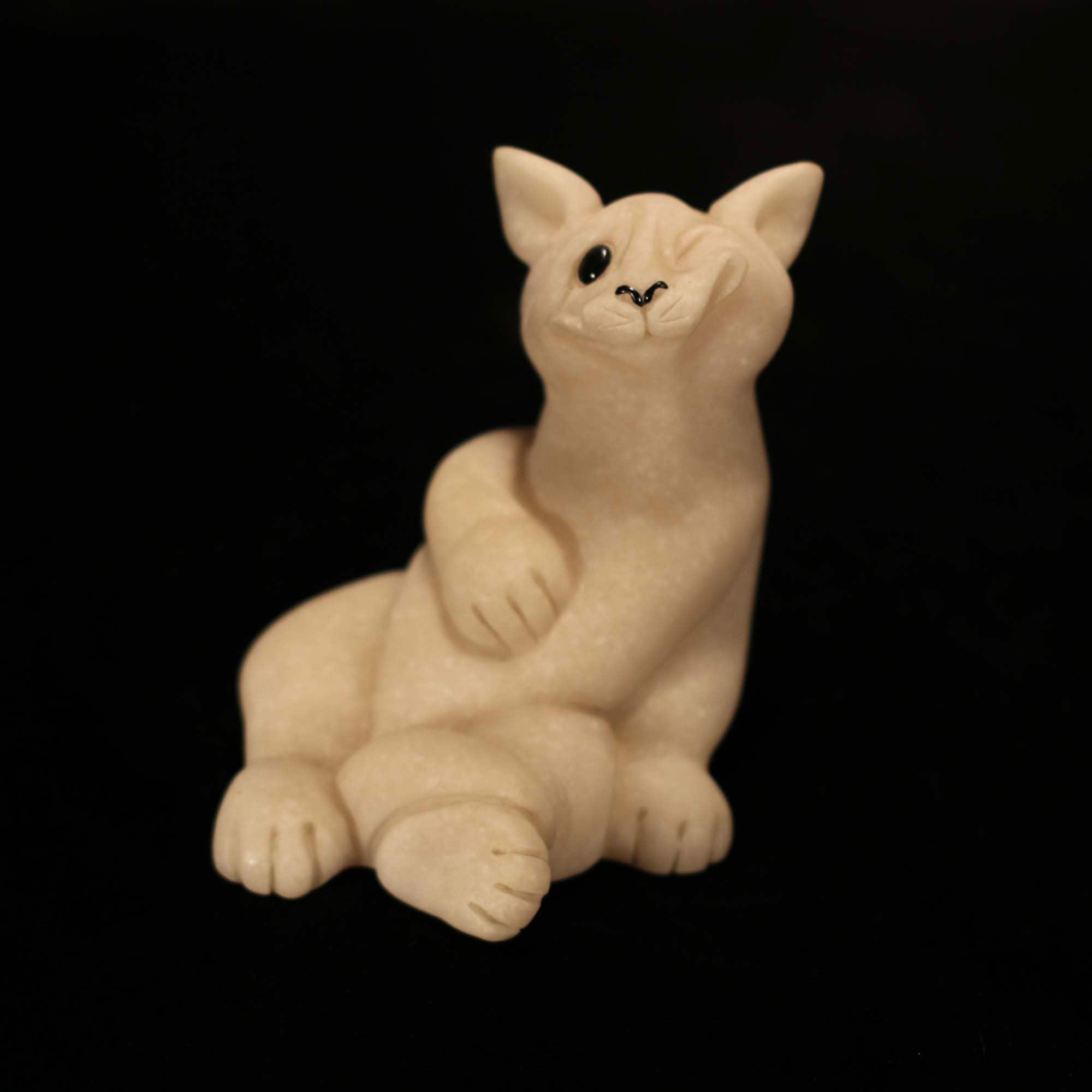 VTG Anthropomorphic Cat Figurines Quarry Critters Carla Carved Stone ...