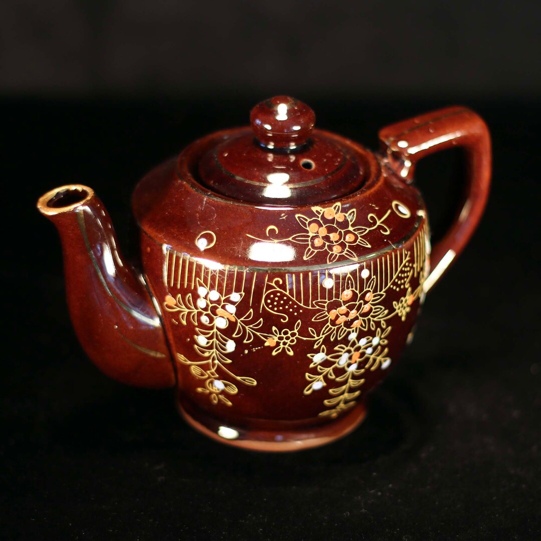1930s Porcelain Brown Teapot Shabby Chic Boho Decor Teapot Collectors ...