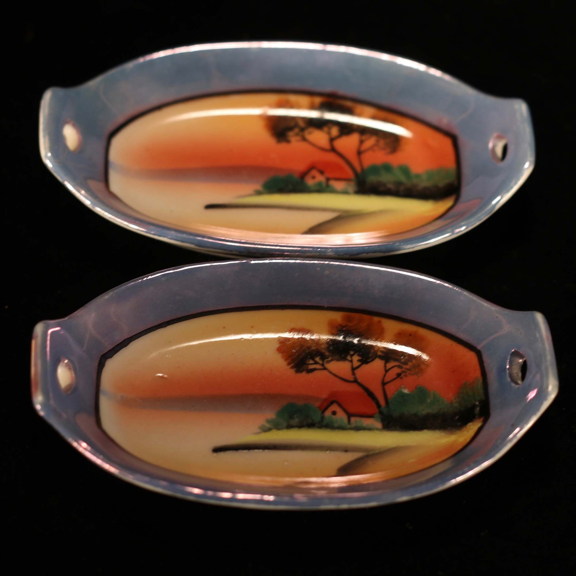 Vintage Japanese Noritake Style Lusterware Lake With Sunset | Etsy