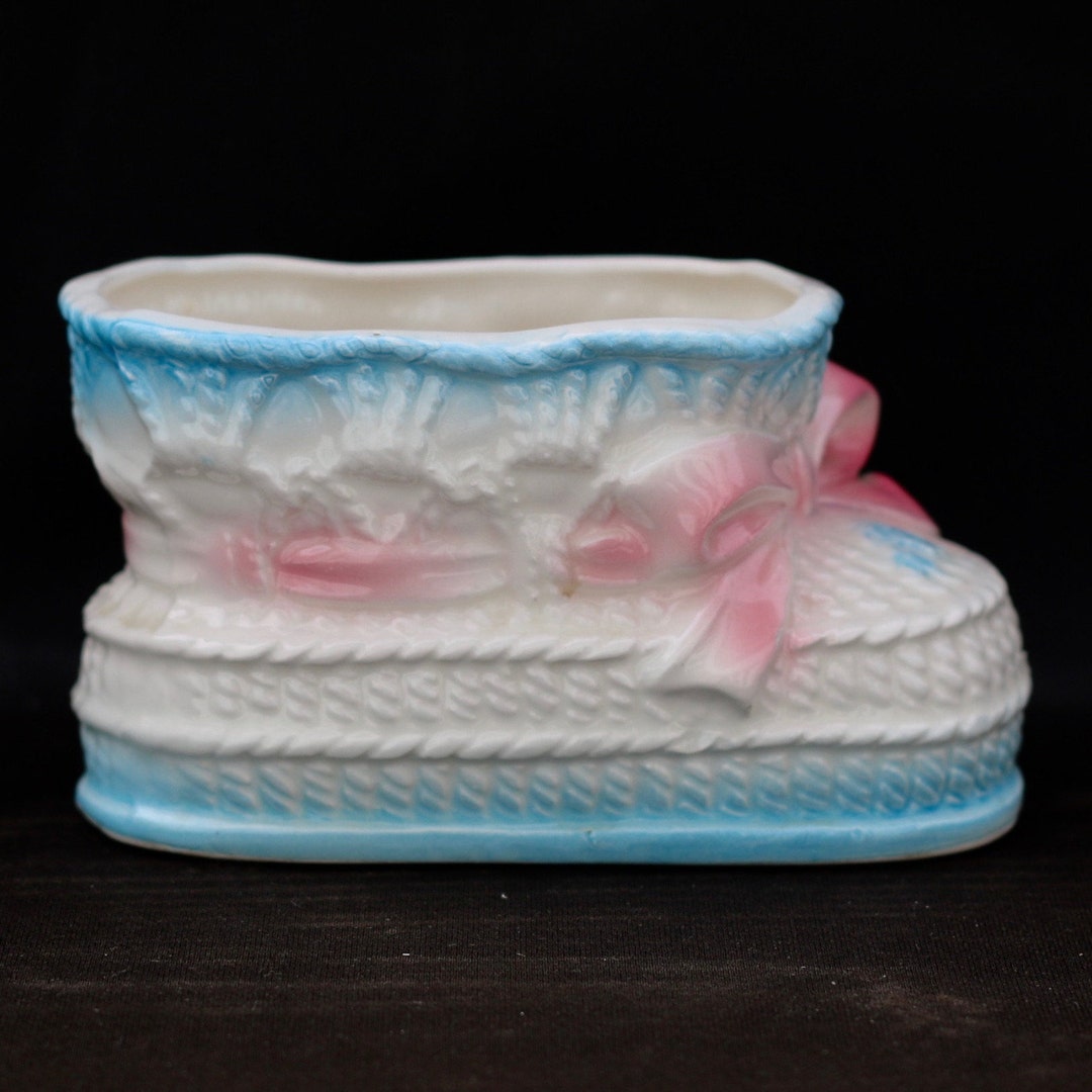 Vintage Ruben Blue and Pink Unisex Baby Planter Gift Nursery Decor ...