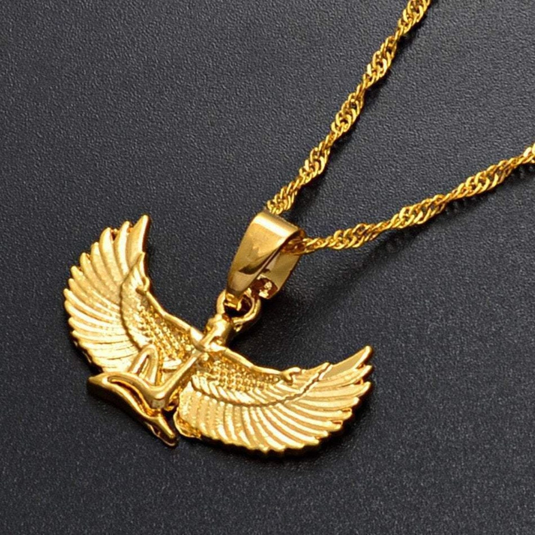 Egyptian Goddess Isis Necklace: Emblem of Magic & Divine Power Timeless ...