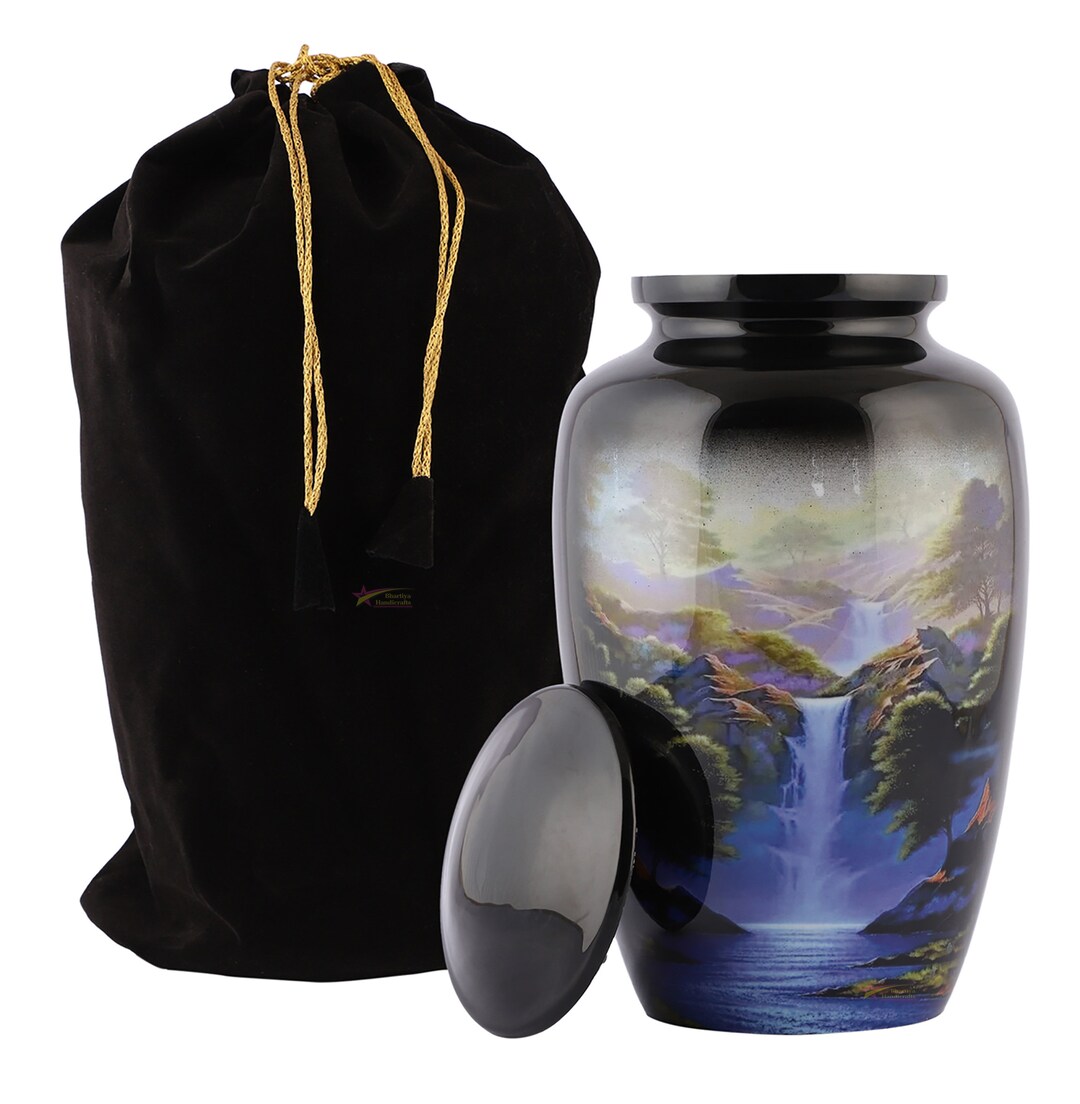 Cremation Urns for Human Ashes River Waterfall Cremation Urn, Adult ...
