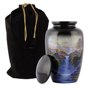 Cremation Urns for Human Ashes River Waterfall Cremation Urn, Adult ...