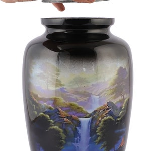 Cremation Urns for Human Ashes River Waterfall Cremation Urn, Adult ...