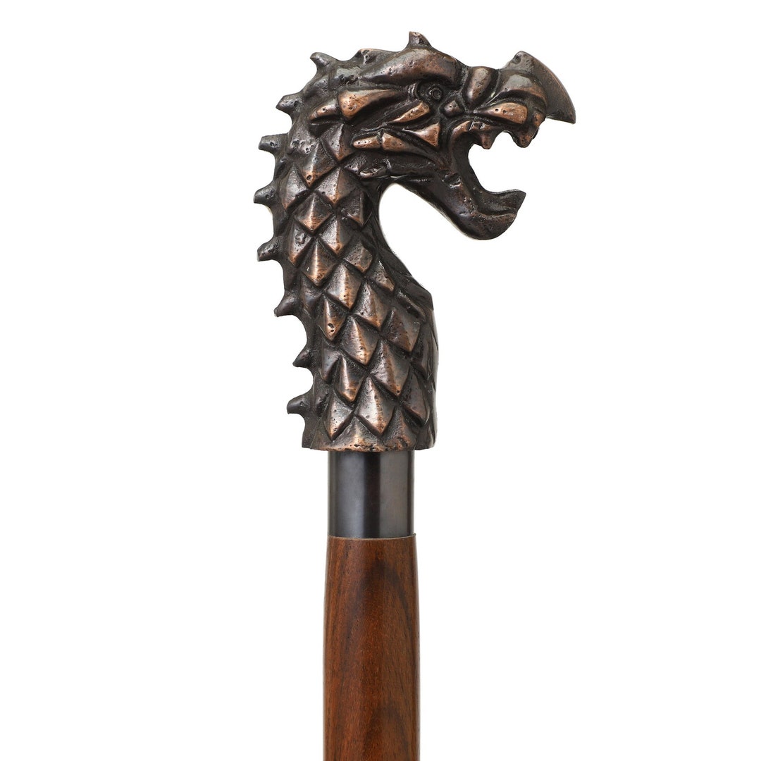 Handmade Dragon Walking Cane For Men And Women Antique Finish Etsy