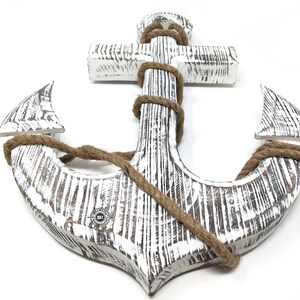 Bhartiya Handicrafts Wall Home Décor Wooden Anchor Rustic Pine Nautical ...