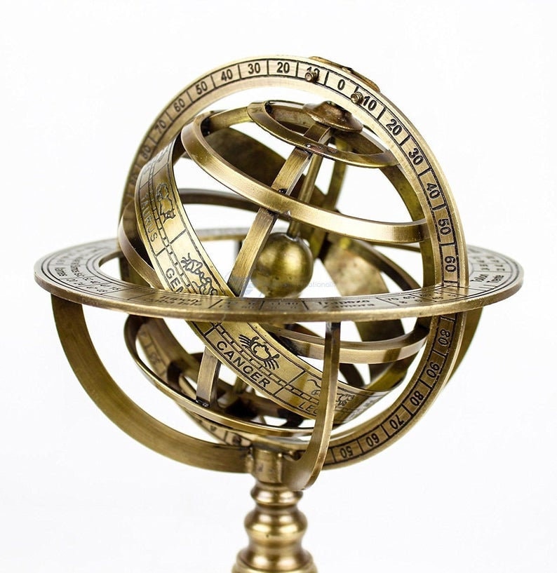 Brass Armillary Sphere Astrolabe Nautical Marine Tabletop - Etsy