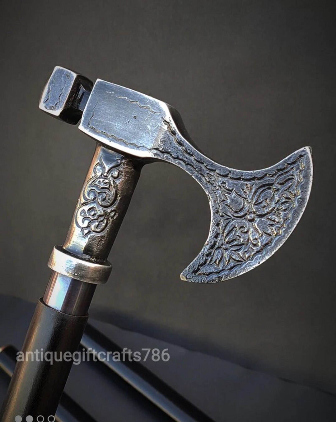 B.H Handicrafts Vintage Axe Cane, Walking Axe Cane, Wooden Walking Cane ...