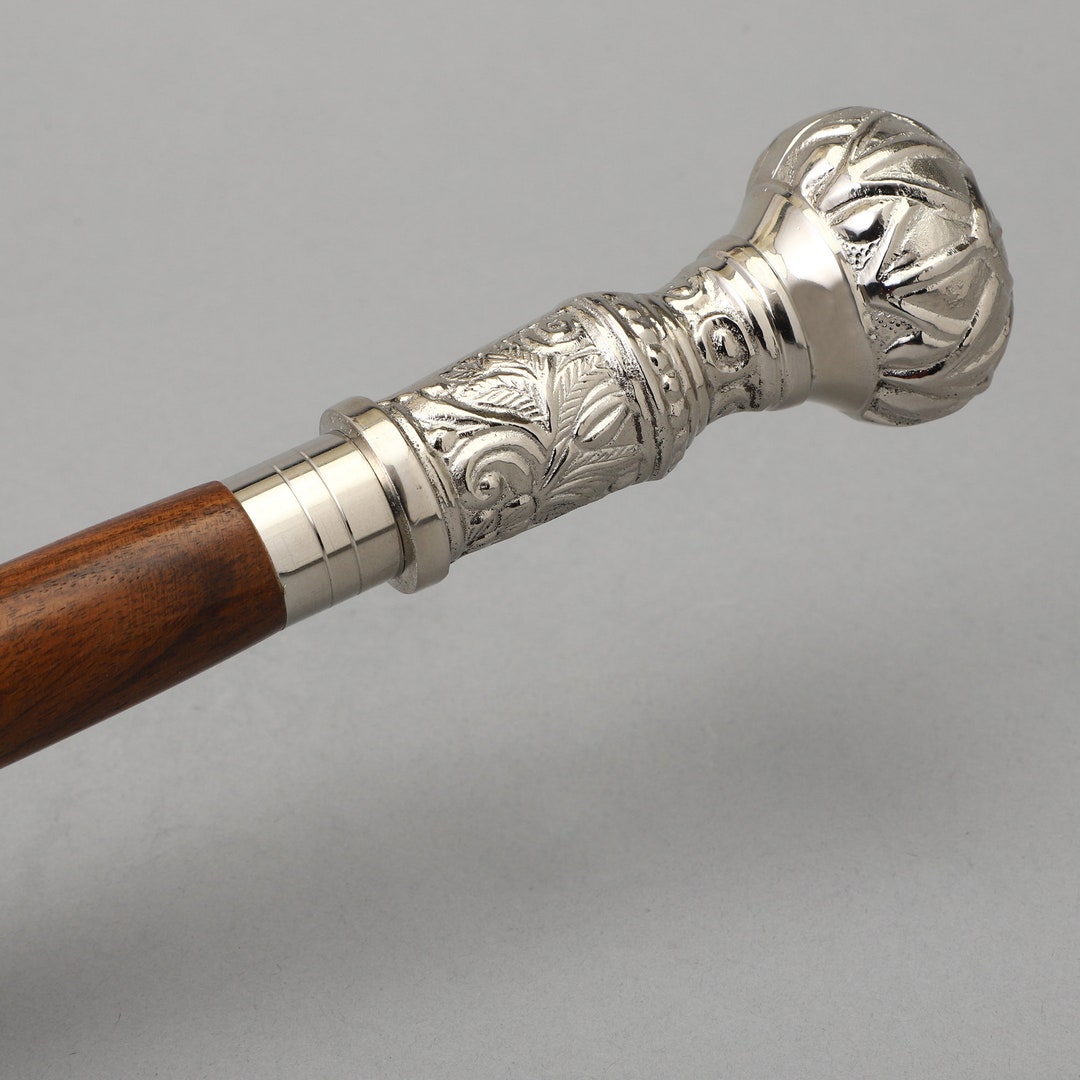Fashionable Cane for Men & Women, Wooden Walking Cane, Knob Handle With ...