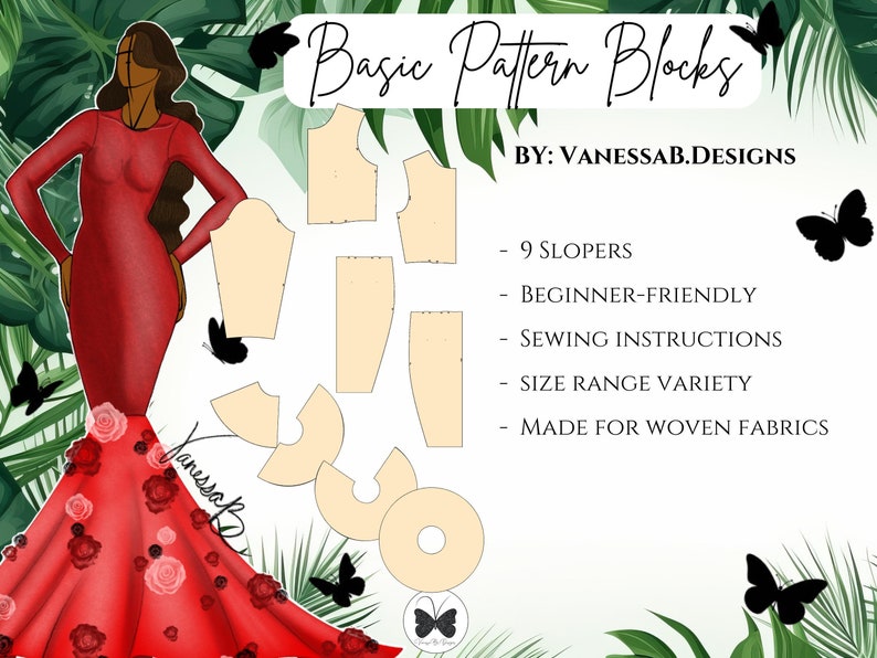 Beginner Sewing Pattern Blocks (patterns + Booklet) - Etsy