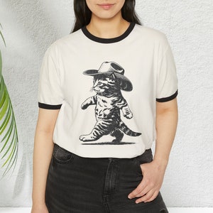 Cowboy Kitty Tshirt, Vintage Cowboy Cat T-shirt, Fun Cowgirl Gift Idea ...