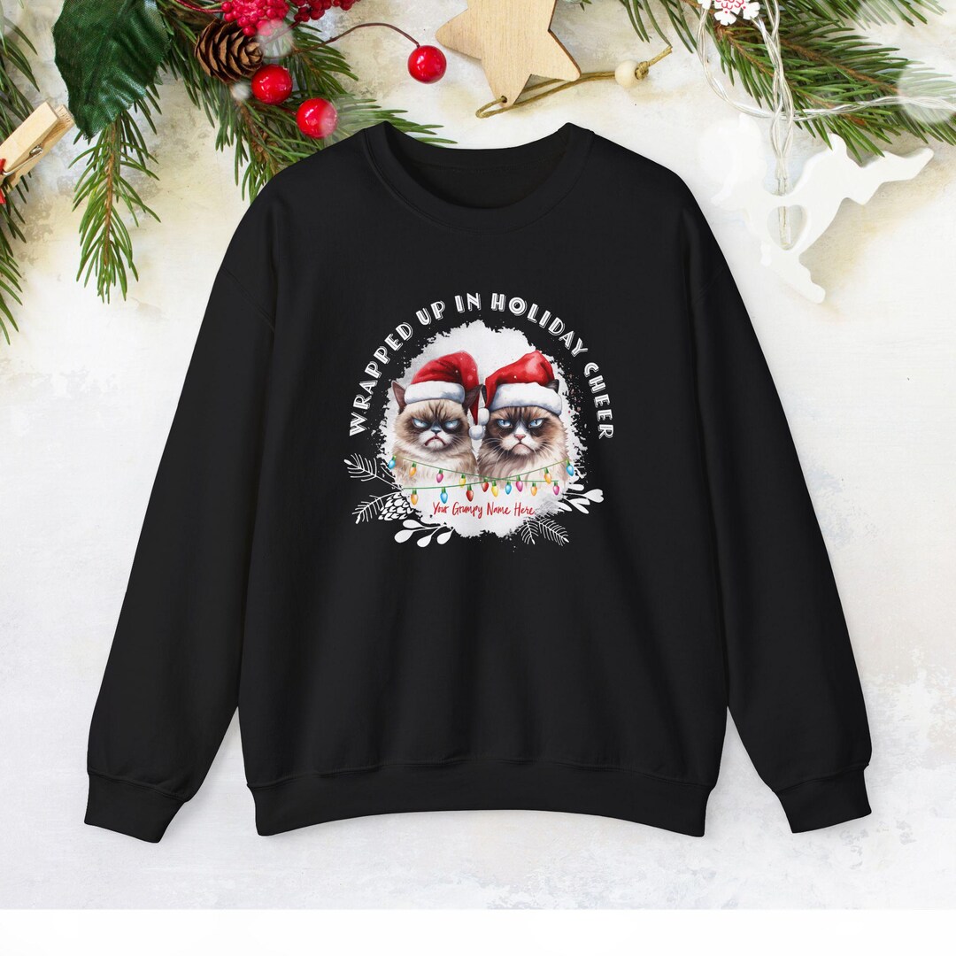The Grumps Customizable Grumpy Cat Hilarious Christmas Unisex Heavy ...