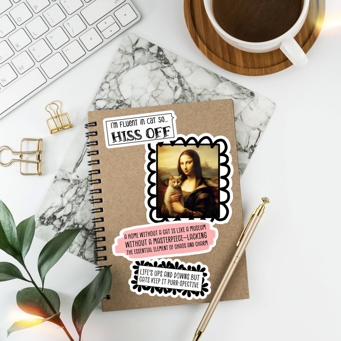 Mona Lisa -the Missing Piece Cats Masterpiece Stickers Collection ...