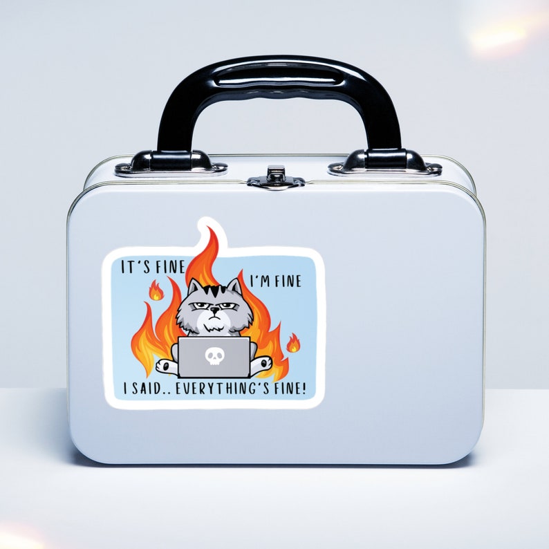 It's Fine, I'm Fine, Everything's Fine Laptop Sticker I'm Fina Vinyl ...