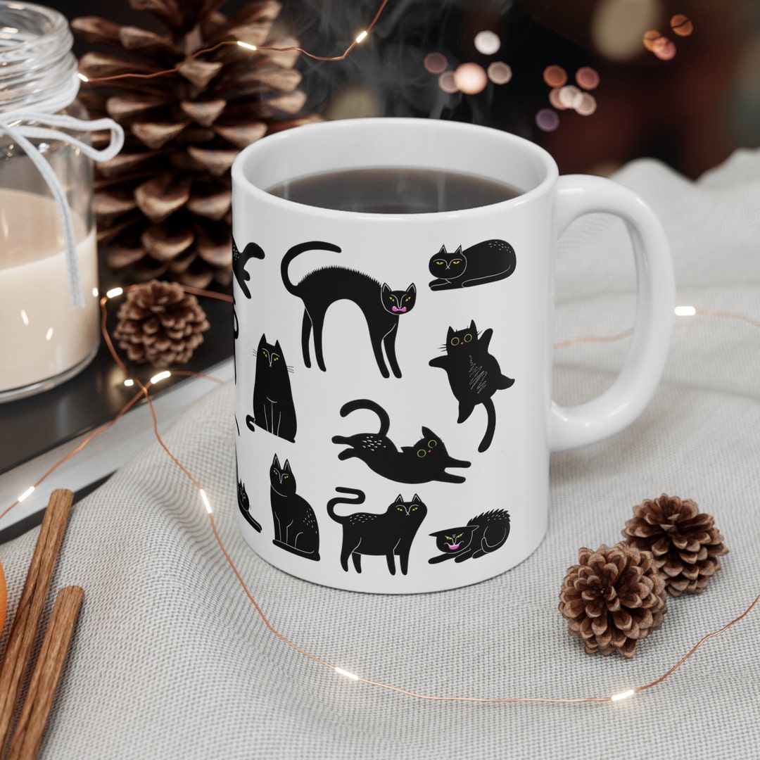 Black Cats Cattitude Captured in a Mug Black Cat Mug Cute Cats Attitude ...
