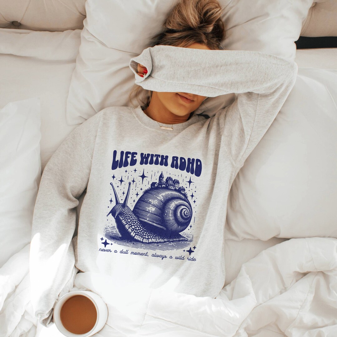 Life With ADHD Sweatshirt Mental Health Awareness ADHD Shirt Vintage ...