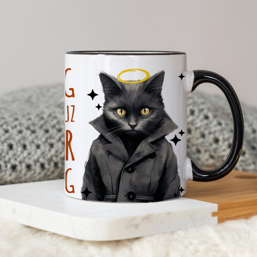 Talking to My Cat Cuz Murder is Wrong Funny Ceramic Mugs for All Cat ...