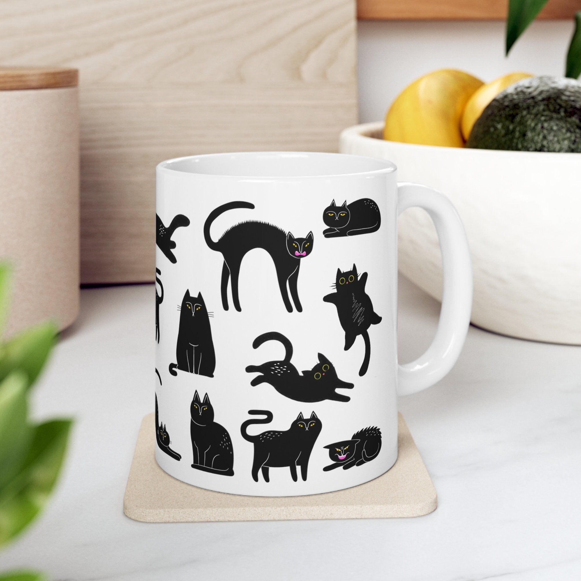 Black Cats Cattitude Captured in a Mug Black Cat Mug Cute Cats Attitude ...