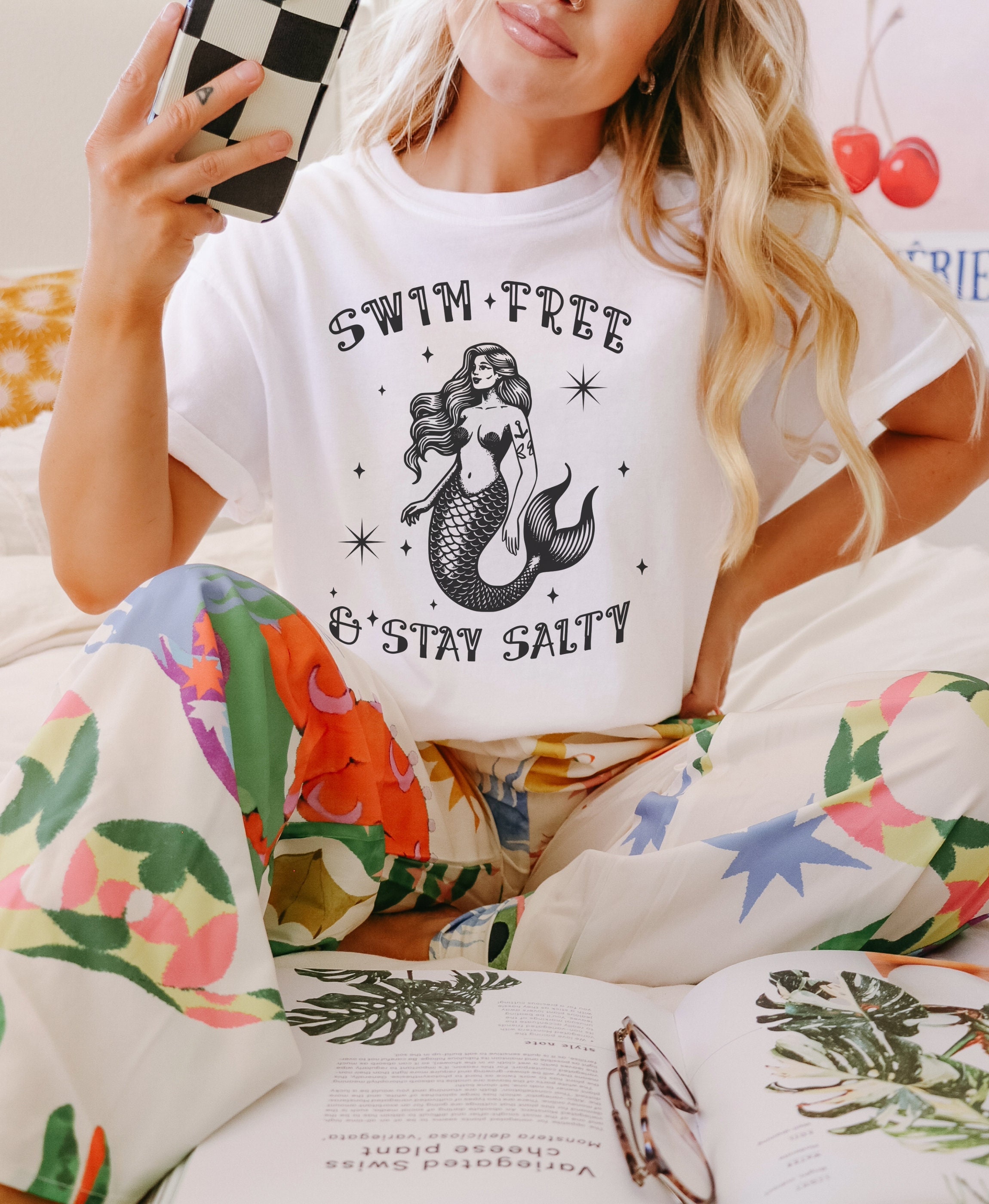 Stay Salty Tattoo Style Mermaidcore Shirt Vintage Mermaid Shirt ...