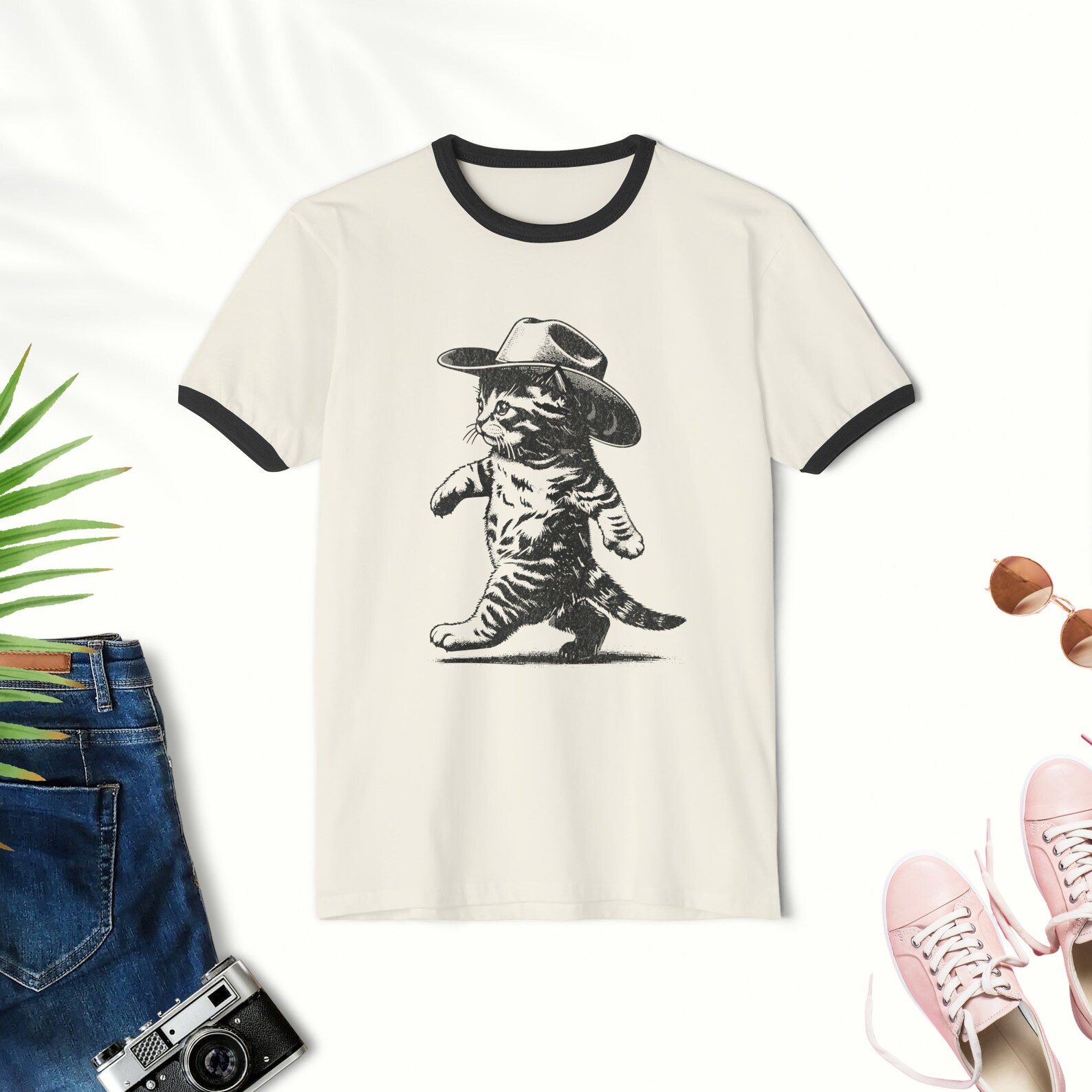 Cowboy Kitty Tshirt, Vintage Cowboy Cat T-shirt, Fun Cowgirl Gift Idea ...
