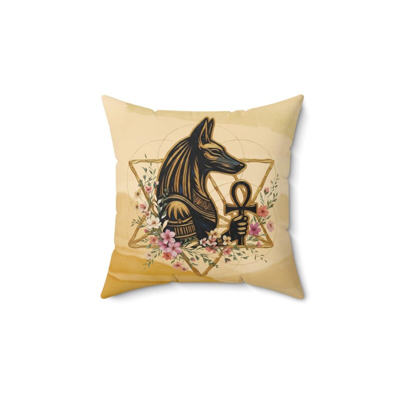 Anubis Egyptian Mythology Pillow Egypt Hieroglyphs Pillowcase Eye of ...