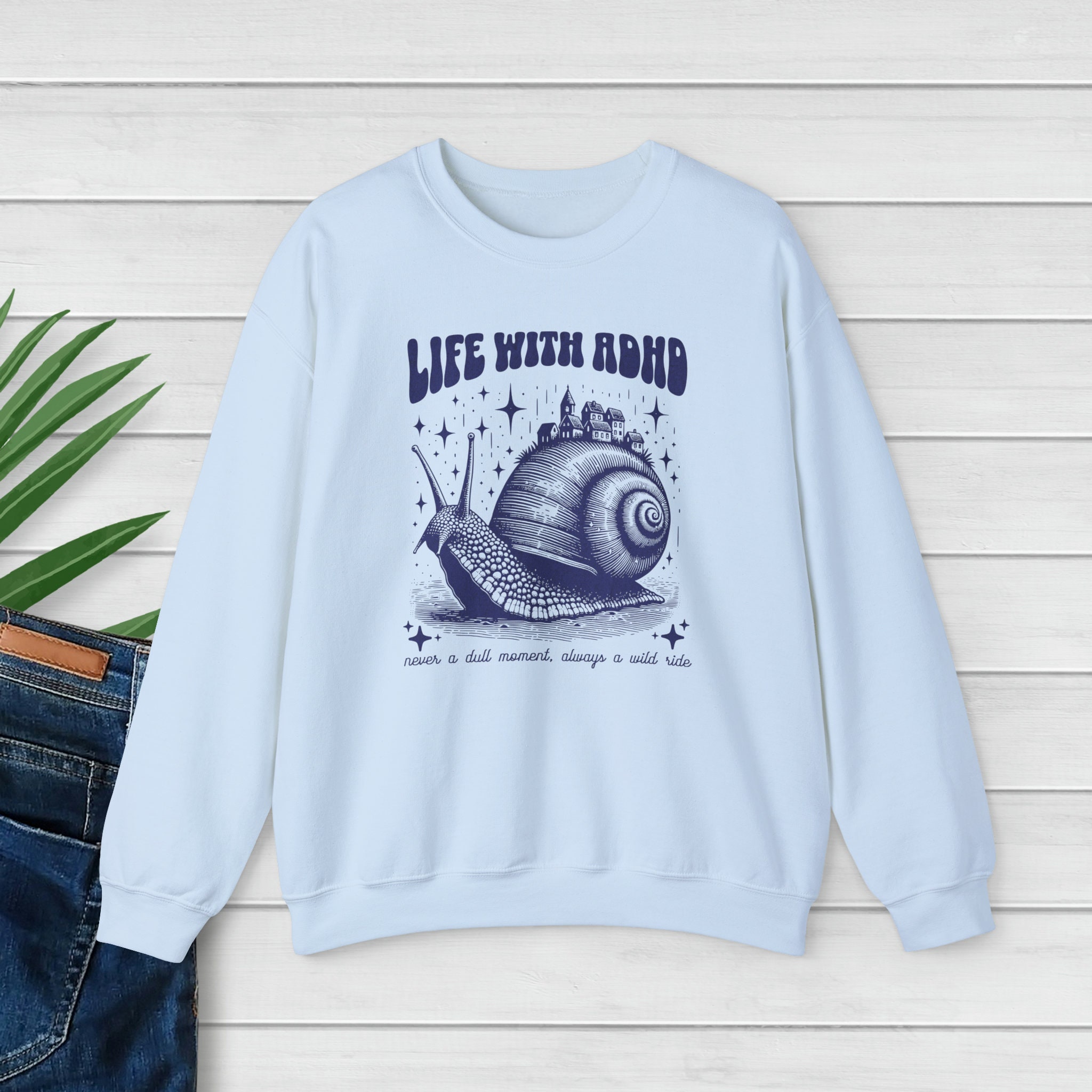 Life With ADHD Sweatshirt Mental Health Awareness ADHD Shirt Vintage ...