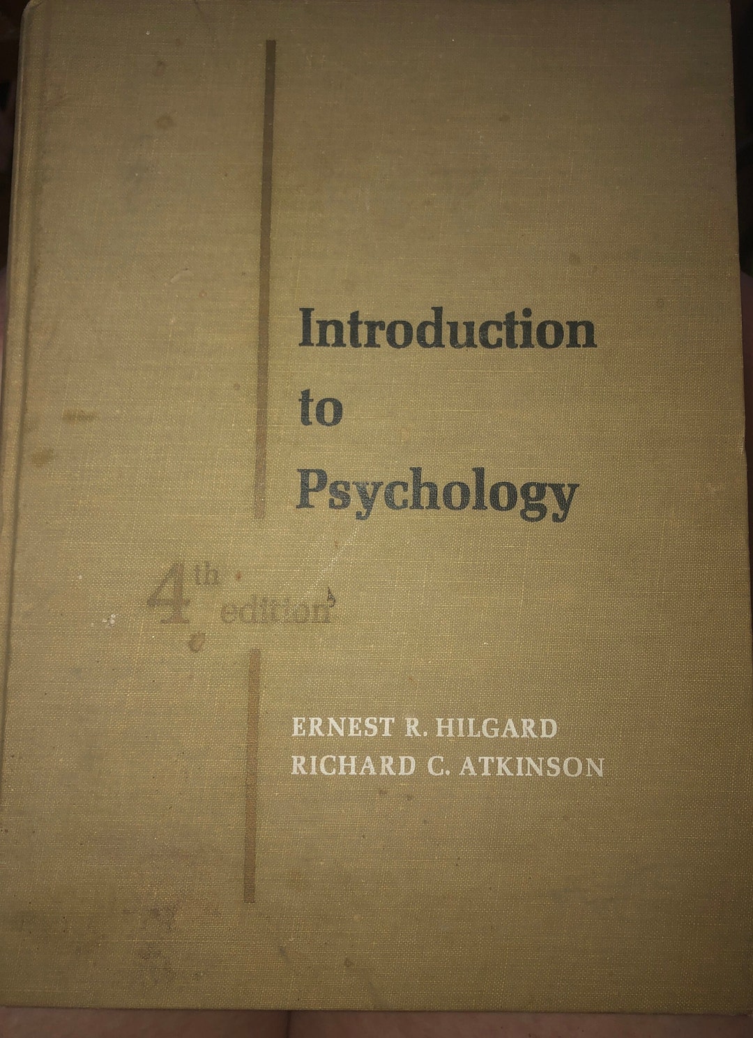 Introduction to Psychology 4th Edition by Ernest R Hillard and Richard ...