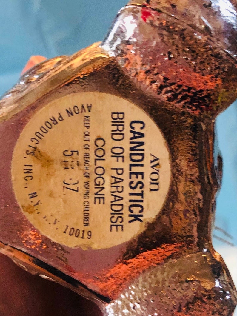 Vintage Avon Candlestick Bottle - Etsy