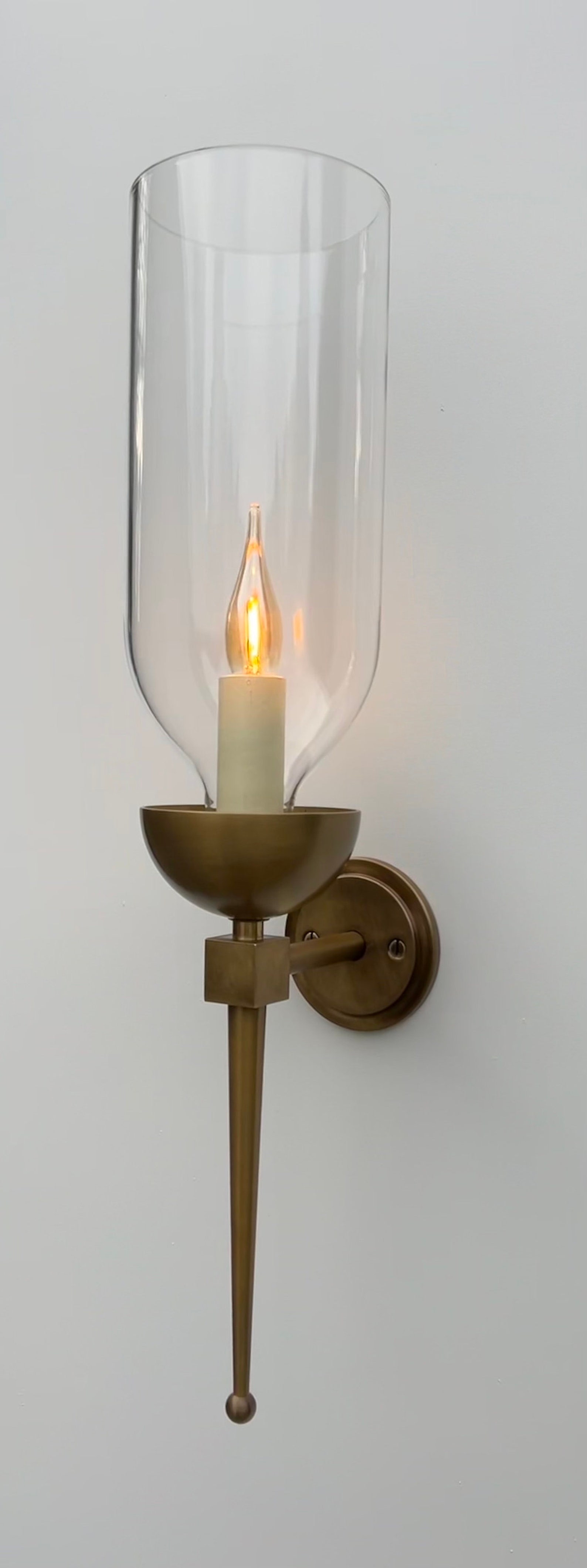 The Cubic Hurricane Wall Sconce in Antique Brass - Etsy