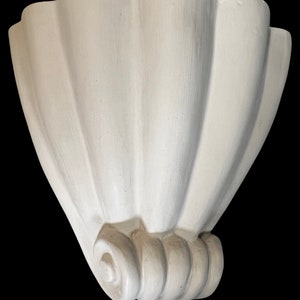 Plaster Scallop Shell Wall Sconce Light - Sconces - Etsy