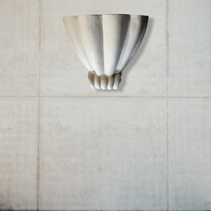Plaster Scallop Shell Wall Sconce Light - Etsy