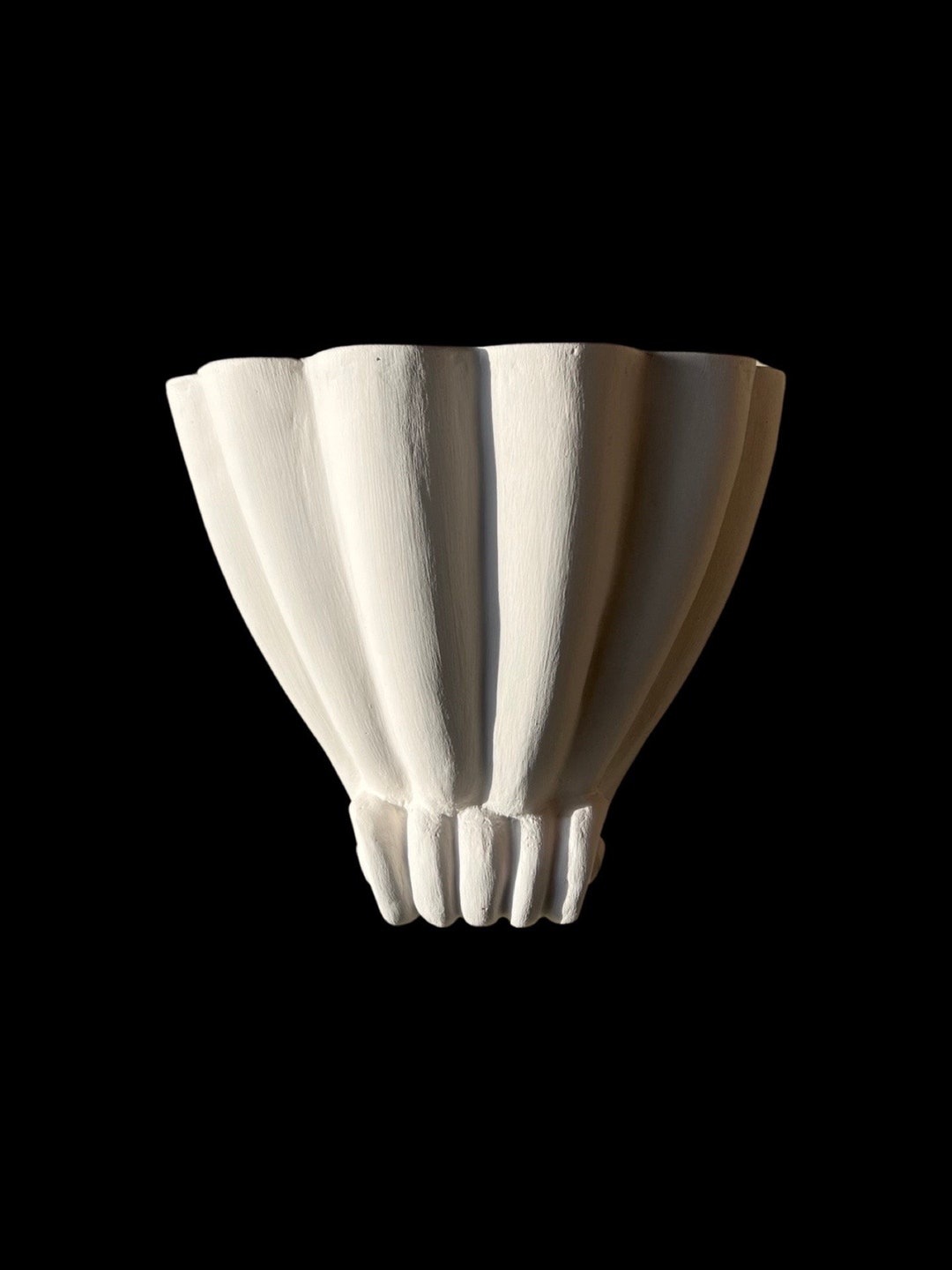 Plaster Scallop Shell Wall Sconce Light - Etsy