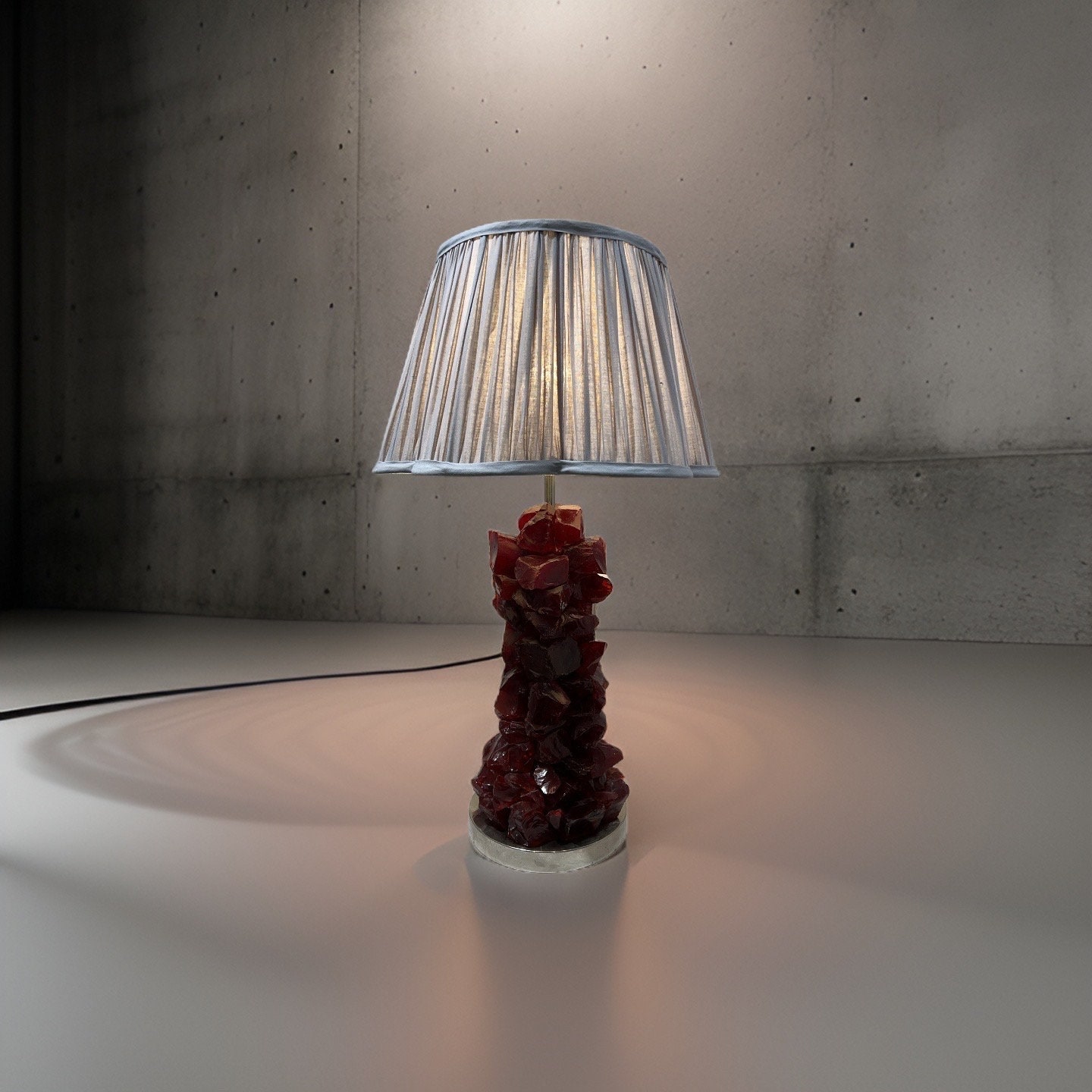 Rock Glass Table Lamp - Etsy