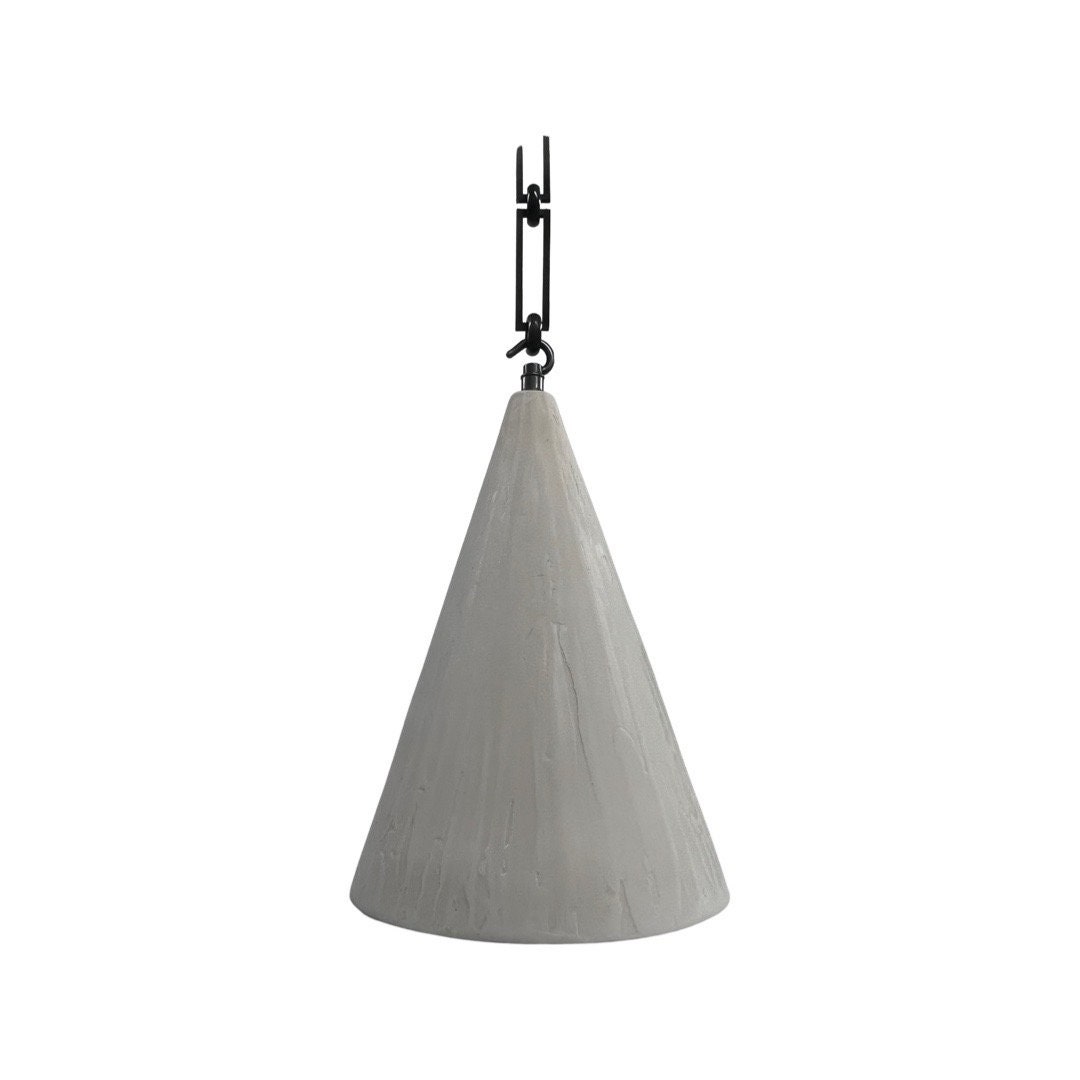 Small Plaster Cone Pendant Light Custom Made With Hand Finishing - Etsy