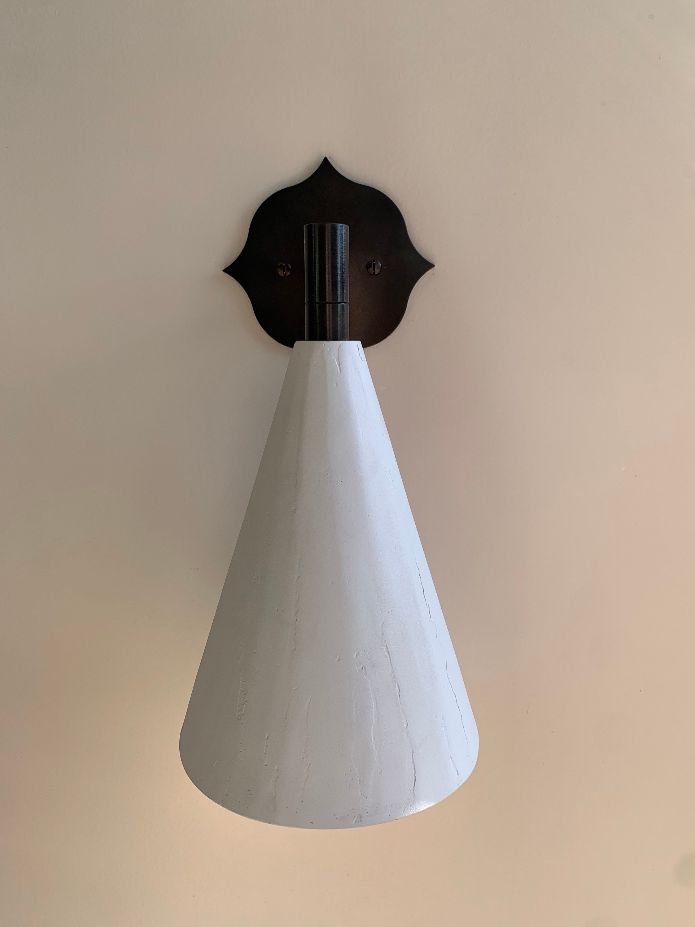 Plaster Cone Wall Light - Etsy UK